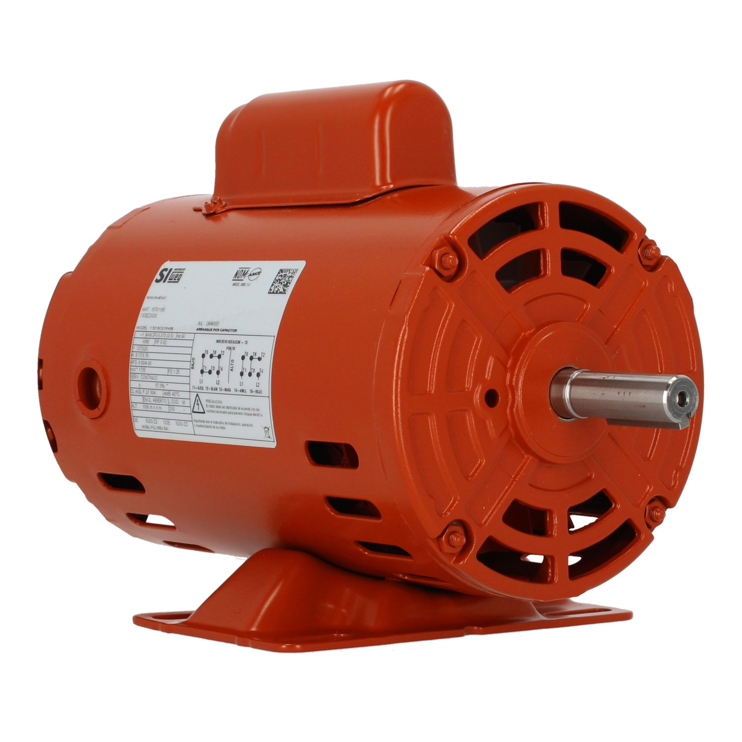 Motor monofasico 1/2 HP 4P en baja SIMotors WEG - FERRETIP